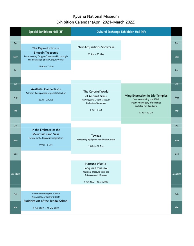 Exhibition Schedule 2021–2022 | Kyushu National Museum